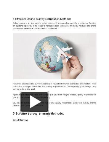5 Effective Online Survey Distribution Methods (1) presentation | free ...