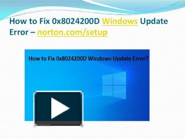How to Fix 0x8024200D Windows Update Error? presentation | free to download