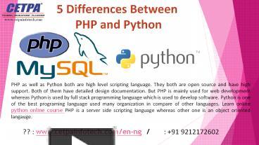 PPT – Best Online Python Course with Practical Practice Nigeria ...