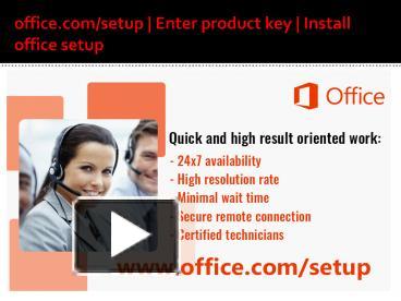 PPT – office.com/setup | Enter product key | Install office setup ...