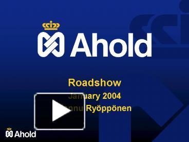 PPT – Roadshow PowerPoint presentation | free to view - id: 8fb3a-NzAwM