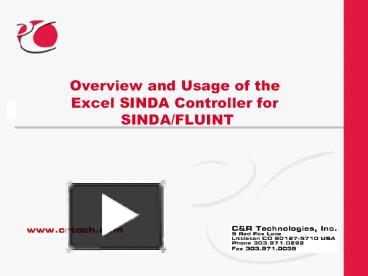 Overview and Usage of the Excel SINDA Controller for SINDA/FLUINT ...