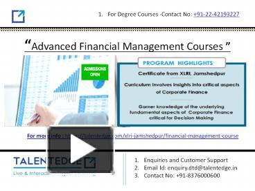 Advanced Financial Management Courses presentation | free to download