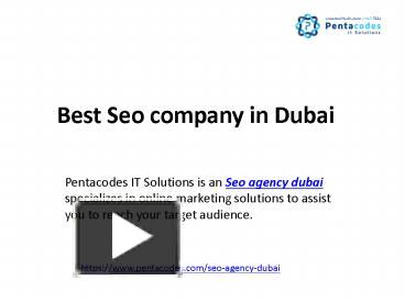 Best Seo agency in dubai presentation | free to download