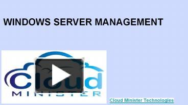 windows server management presentation | free to download