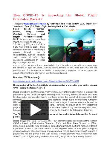 PPT – How COVID-19 is impacting the Global Flight Simulator Market ...