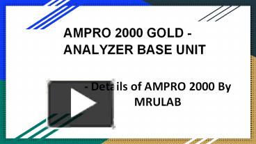 AMPRO 2000 presentation | free to download