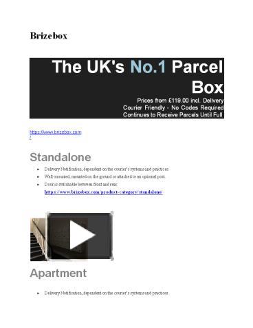 PPT – Secure delivery box | Home parcel drop box PowerPoint ...