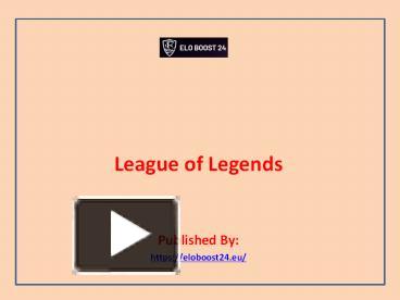 League of Legends presentation | free to download