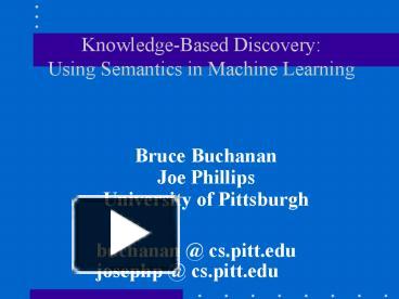 PPT – Introducing Semantics into Machine Learning PowerPoint ...