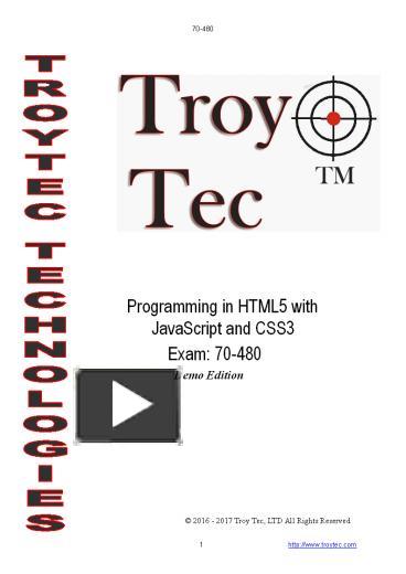 Programming in HTML5 with JavaScript and CSS3 Microsoft 70-480 Updated ...