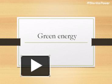 Green Energy presentation | free to download