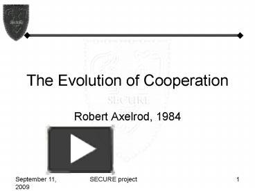 PPT – The Evolution of Cooperation PowerPoint presentation | free to ...