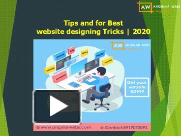 Tips and for Best website designing Tricks | 2020 presentation | free ...
