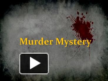 Murder Mystery : #1 Escape Room Game presentation | free to download