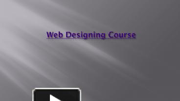 PPT – Web Designing Course in Punjab, India PowerPoint presentation ...