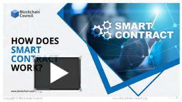 How Does Smart Contract Work? presentation | free to download