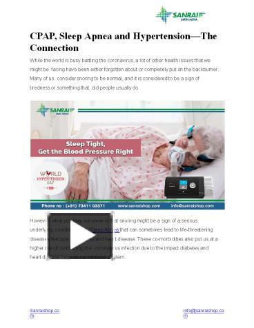 PPT – CPAP, Sleep Apnea and Hypertension—The Connection PowerPoint ...