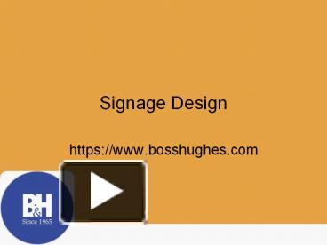 Signage Design presentation | free to download