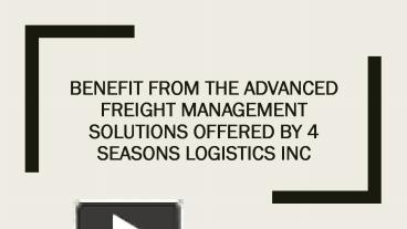 PPT – Benefit From the Advanced Freight Management Solutions Offered By ...