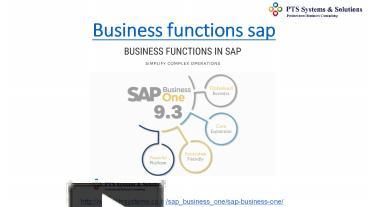 business functions sap presentation | free to download