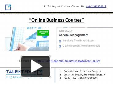 PPT – Business Management Course PowerPoint presentation | free to ...