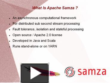 Apache Samza presentation | free to download