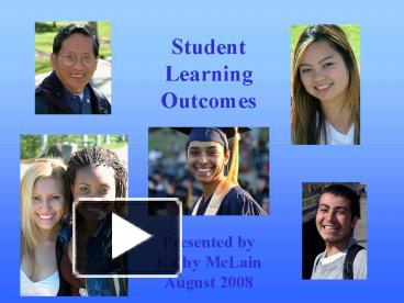 Student Learning Outcomes presentation | free to view