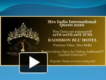 PPT – Participate in the top beauty pageant in India PowerPoint ...