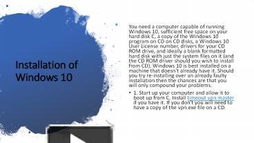 Installation presentation | free to download