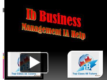 Ib Business Management IA Extended Essay IA Tutor presentation | free ...