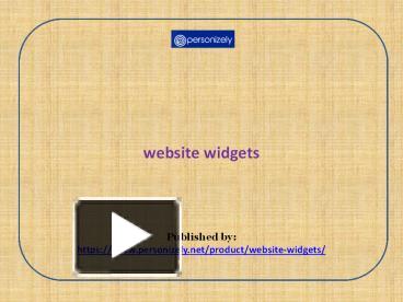 PPT – website widgets PowerPoint presentation | free to download - id ...