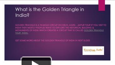 PPT – What is Golden triangle tour of India PowerPoint presentation ...