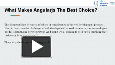 PPT – What Makes Angularjs The Best Choice? PowerPoint presentation ...