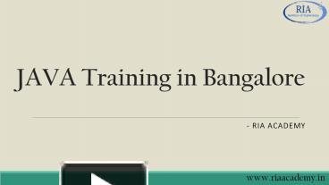 PPT – Java Training In Marathahalli PowerPoint presentation | free to ...