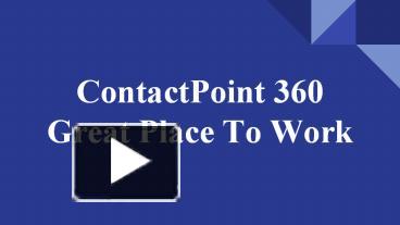 Business Process Outsourcing - ContactPoint 360 presentation | free to ...