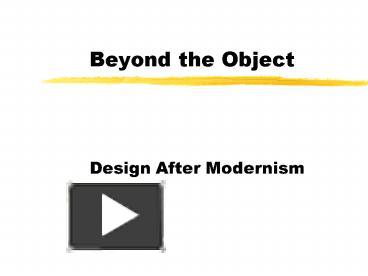 PPT – Beyond the Object PowerPoint presentation | free to view - id ...