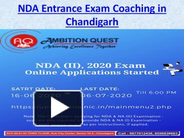PPT – NDA Entrance Exam Coaching in Chandigarh (2) PowerPoint ...