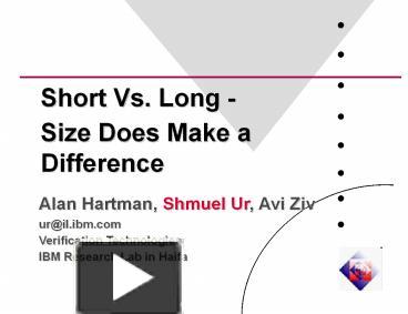 Short Vs. Long presentation | free to view