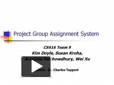 Project Group Assignment System presentation | free to download