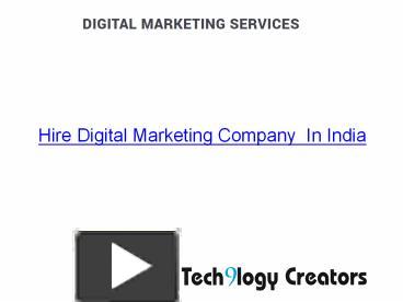 PPT – Digital Marketing Services PowerPoint presentation | free to ...