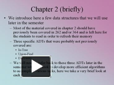 Chapter 2 briefly presentation | free to view