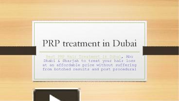 PPT – PRP Hair Treatment PowerPoint presentation | free to download ...