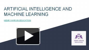 ARTIFICIAL INTELLIGENCE AND MACHINE LEARNING presentation | free to ...