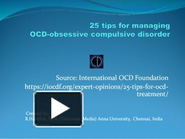 PPT – Manage OCD-25 tips PowerPoint presentation | free to download ...