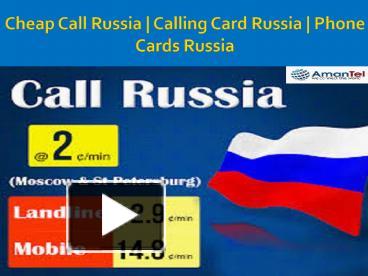 How to call russia cell phone from canada presentation | free to download