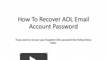 How to Recover AOL Email Account Password Without Any Information ...