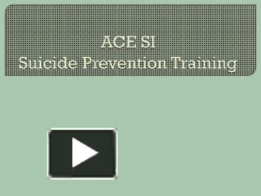 ACE SI Training presentation | free to download