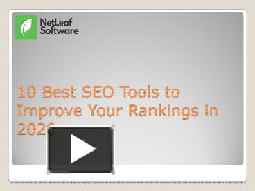 PPT – 10 Best SEO Tools to Improve Your Rankings in 2020 PowerPoint ...