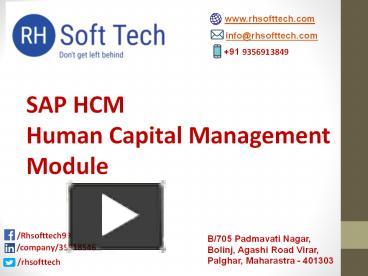 SAP HCM (Human Capital Management ) Interactive Online Training ...